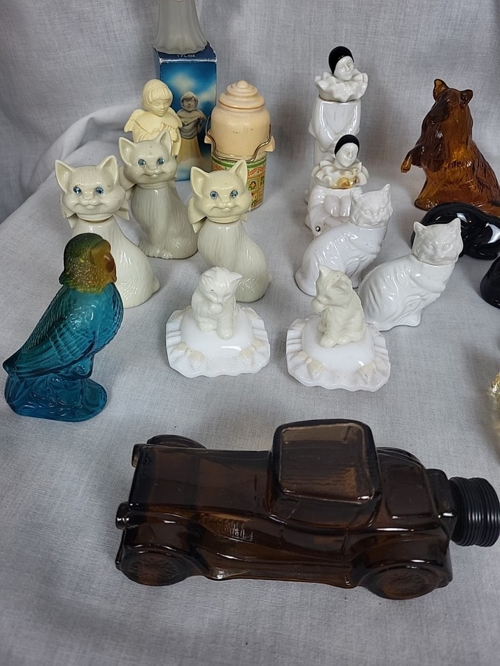 Vintage Lot Of 31 Avon Cologne After Shave Perfume Bottles Cats Car Angels Clown | eBay