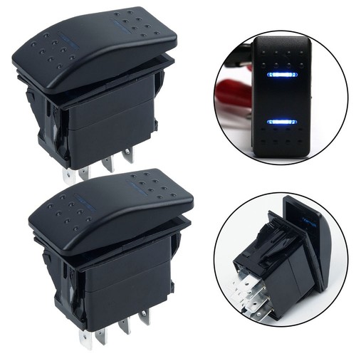 2 pièces pour interrupteurs momentanés DPDT 12V 20A pour bateaux avec ...