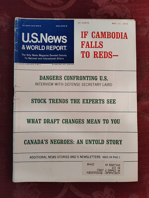U S NEWS World Report Magazine May 11 1970 If Cambodia Falls To The ...