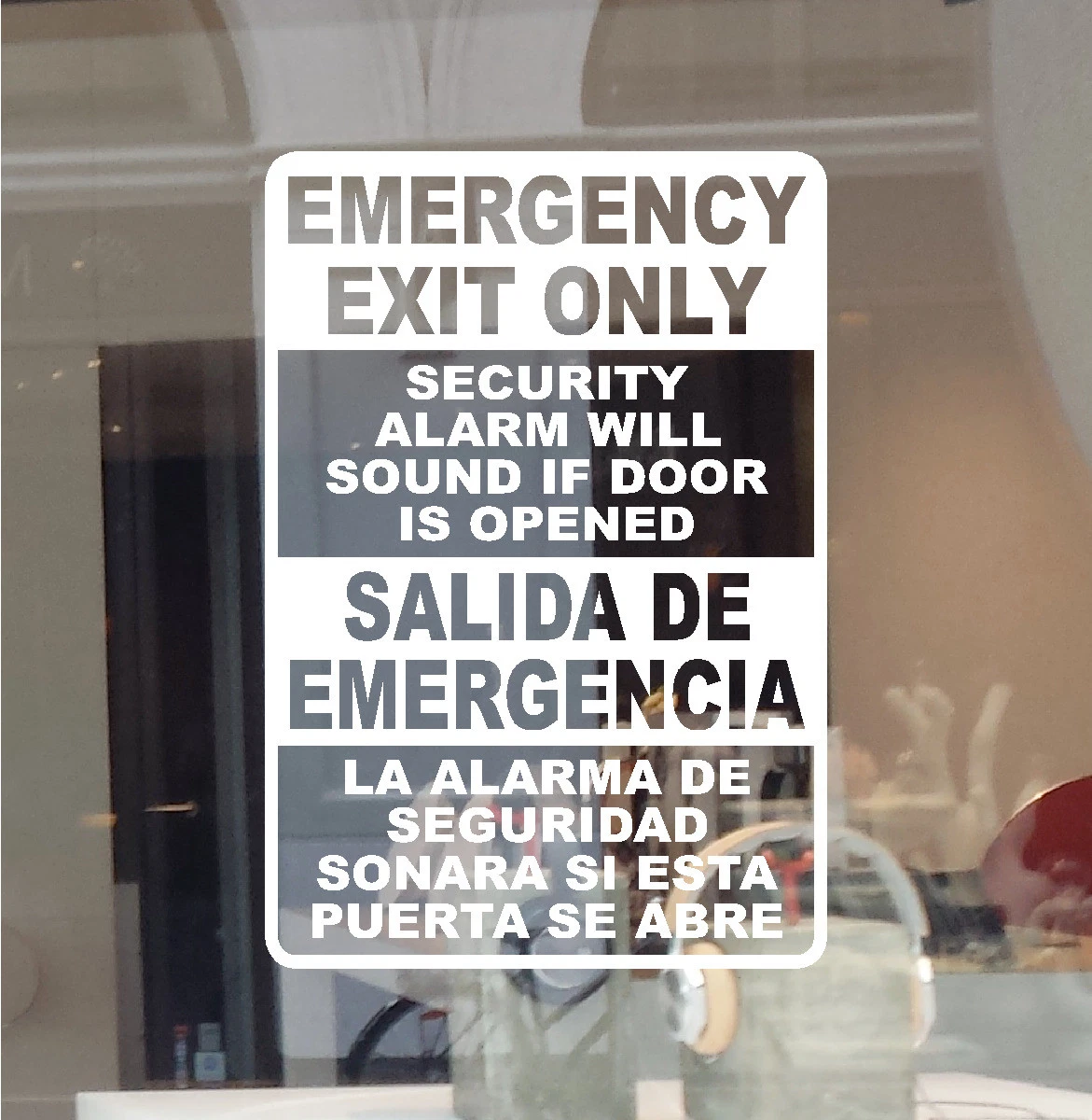 Emergency Exit Only Sign Spanish