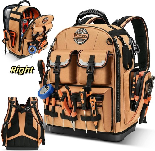 LOKASS Backpack Tool Bag Tool Backpack Heavy Duty Tool Organizer, Brand ...