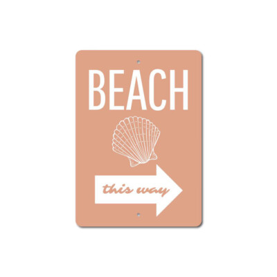 Beach This Way Sign, Beach Decor, Beach, Shell Decor, Shell Sign | eBay