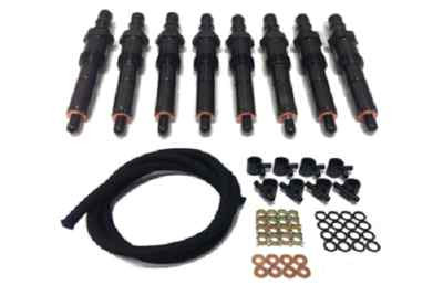 1989-1994 Ford 7.3L IDI Diesel Reman Injector Set & Return Line Kit ...