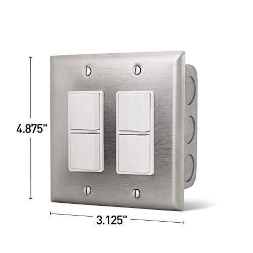 Infratech Single Dual Duplex Stack Switch Stainless Steel Wall Plate ...