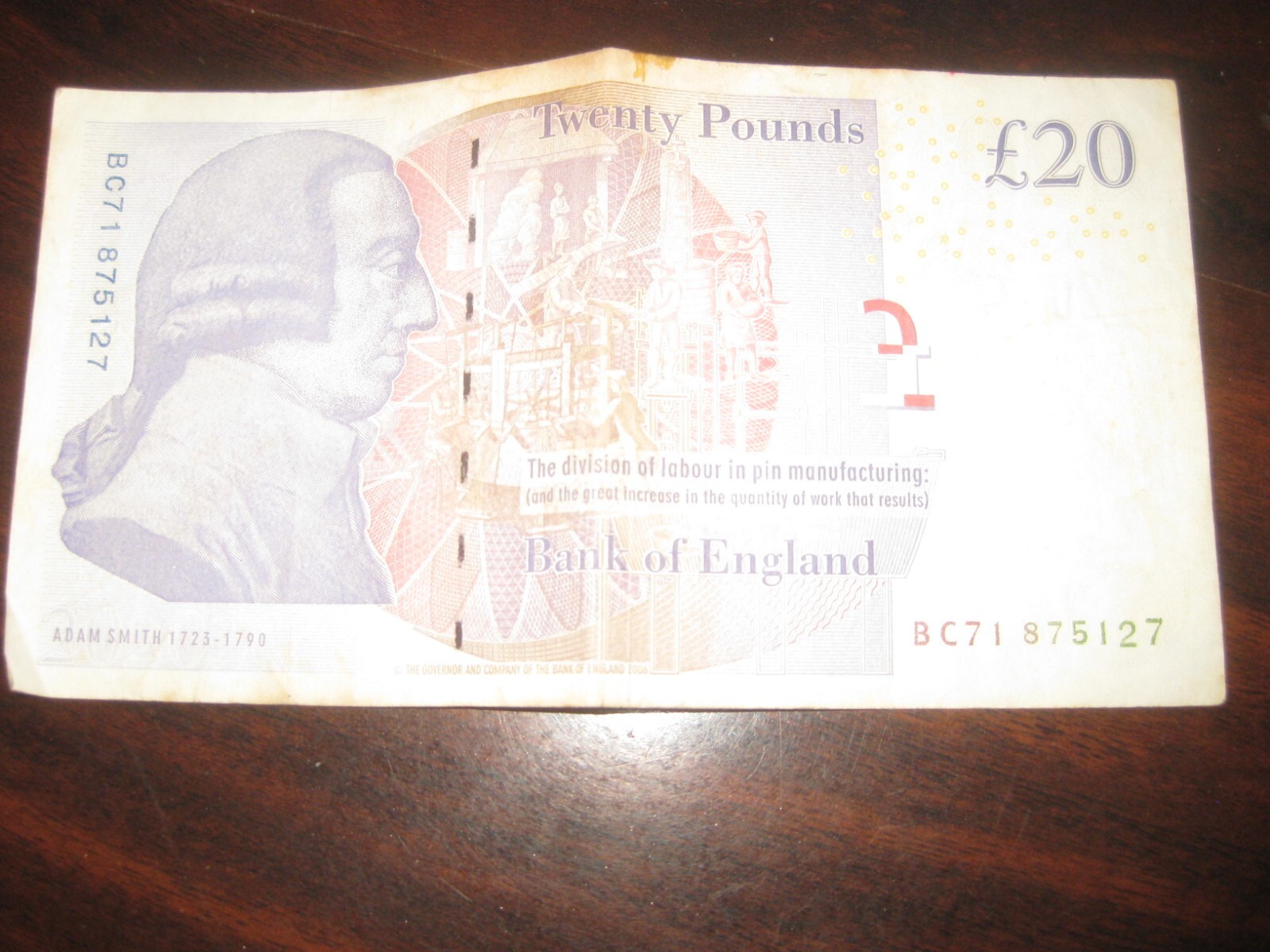 British Pounds £20. Bank Money. Currency Note. £20 Bill. Rare. 2006 ...