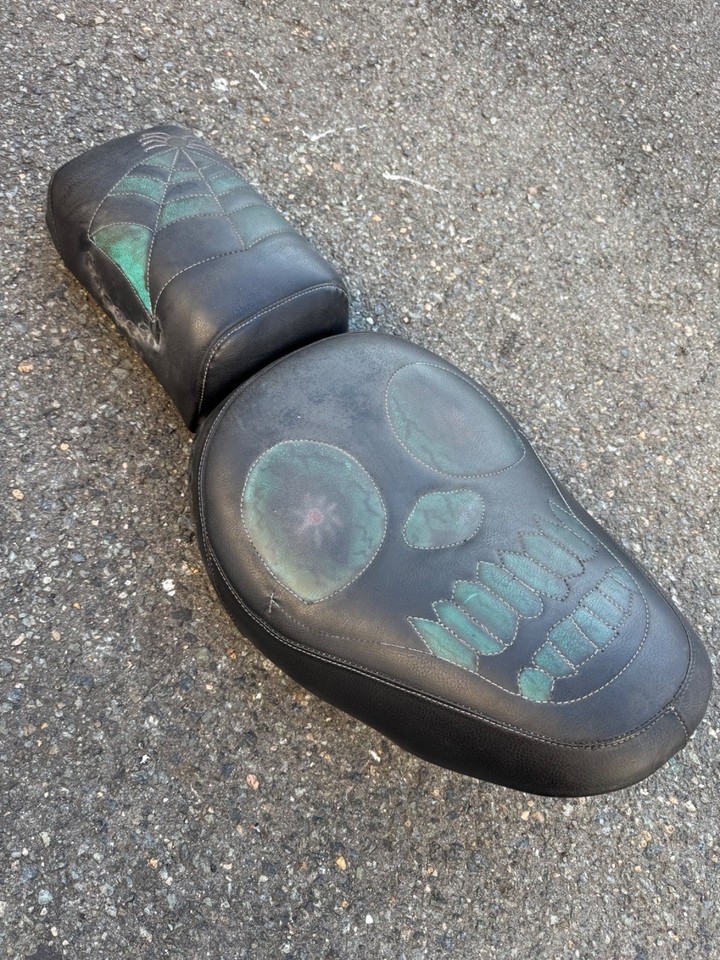 Harley Davidson Corbin Gentry Seat Skull Spider Spiderweb Shovelhead ...