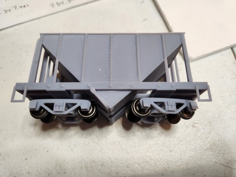 Set Of 2 On30 16' Hopper Cars 3D Printed Kit W/ 3d Printed Trucks And ...