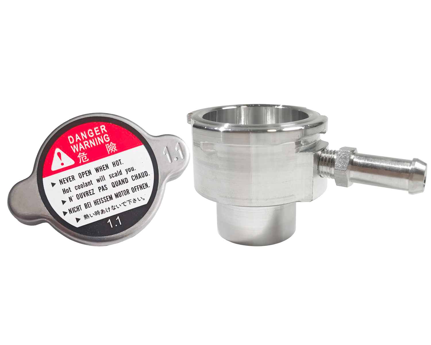 Aluminium Weld On 1-1/4" 32mm ID Radiator Filler Neck &1.1 Bar Cap | eBay
