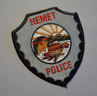 Hemet California Police Subdued Patch ++ Mint Riverside County CA | eBay