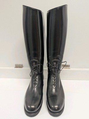 DEHNER BAL-LACED BLACK LEATHER MOTOR PATROL BOOTS - Size 9.5D JRS ...