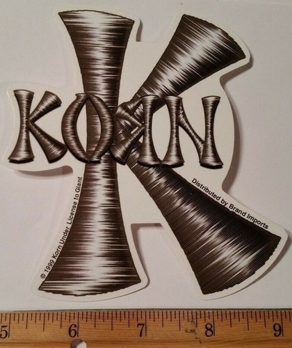 KORN--LARGE Rock Group Sticker--KORN--NEW-Vintage (1999) Vending ...