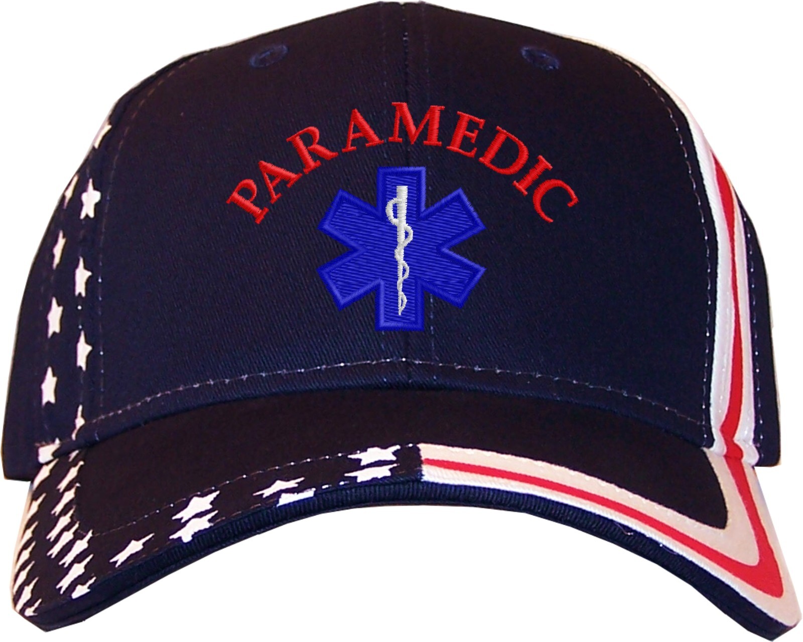 Paramedic Embroidered Stars & Stripes Baseball Cap Hat Navy | eBay