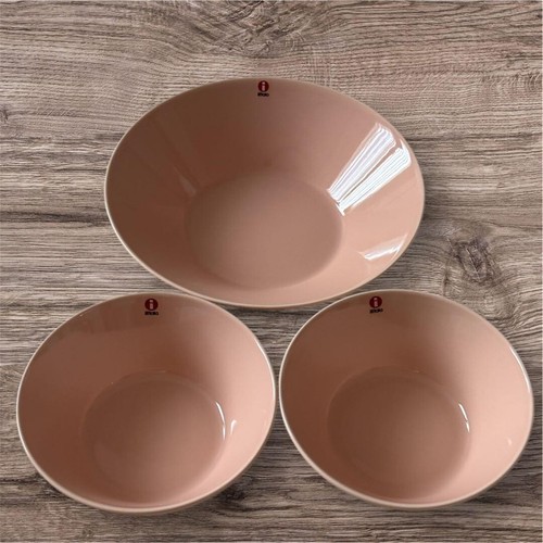 Iittala Teema Powder Bowl 15cm 21cm Trio Set Pink | eBay