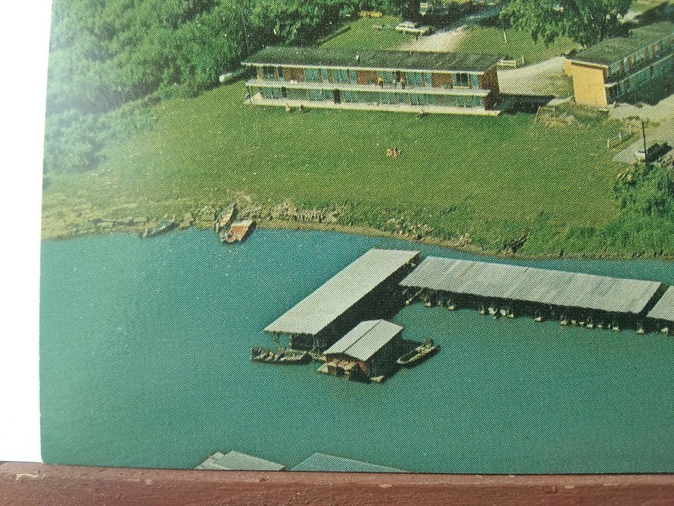 Bird's eye view Holiday shores motel. Town and residence. McGregor ...