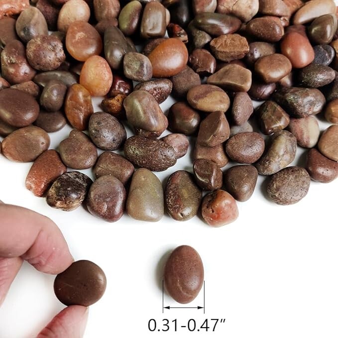 Aquarium Small Red River Rocks Decorative Pebbles Natural Gravel Stones ...