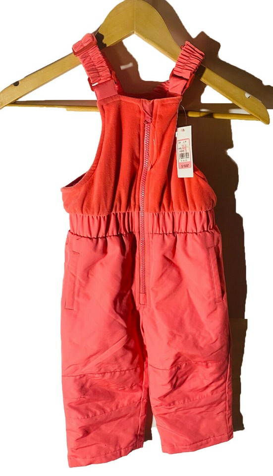 Slalom Girls Pink Snowboard Snow Ski Jumpsuit Sleeveless Zip snow Bib ...