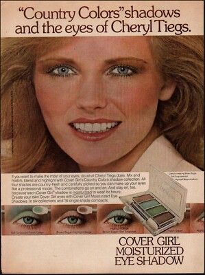 1980 Vintage ad Cover Girl Eye Shadow Top Model Cheryl Tiegs photo 10 ...