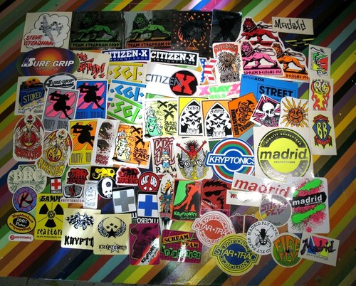 vtg 1970s 1980s skateboard sticker - Kryptonics Wheels logos Riordon ...