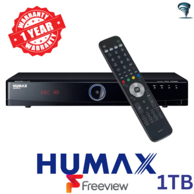 Humax 1TB HDR-FOX T2 Freeview Twin Tuner HD Recorder Receiver Box PVR ...