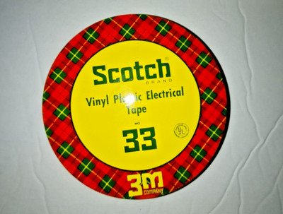 Vintage Scotch Electrical Tape Box Round Tin Red Plaid Decor | eBay