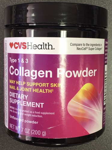 CVS HEALTH 7 oz COLLAGEN POWDER TYPE 1 and 3 UNFLAVORED x11/26 FREE ...