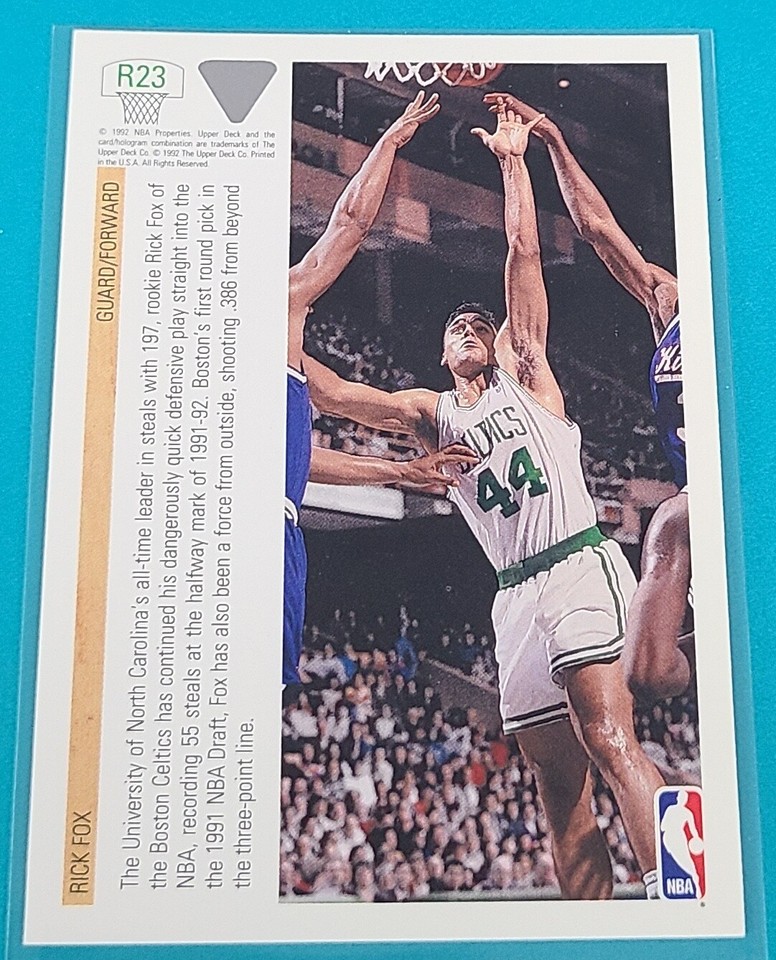 1991-92 Upper Deck Rookie Standouts #R23 Rick Fox Celtics BASKETBALL ...