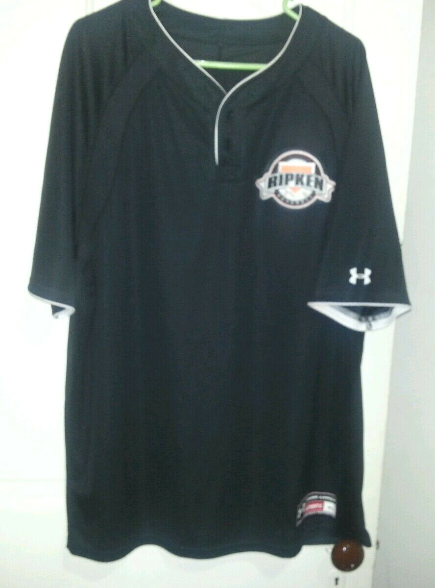 UNDER ARMOUR- BLACK RIPKEN BASEBALL JERSEY SIZE XL MEN`S | eBay