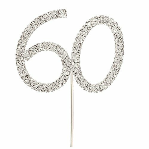 Sparkly Diamante Cake Topper Number 60 Sale Price | eBay