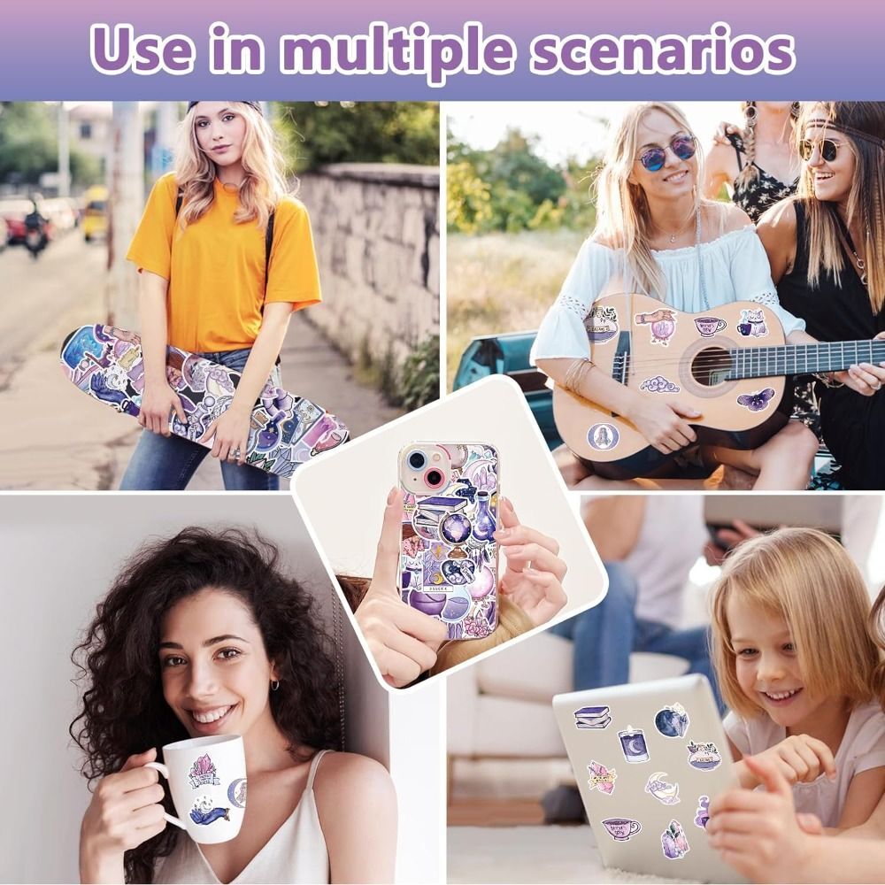 1.5-3 Inches Aesthetic Moon Stickers PVC Mini Bulk Stickers For Decals ...