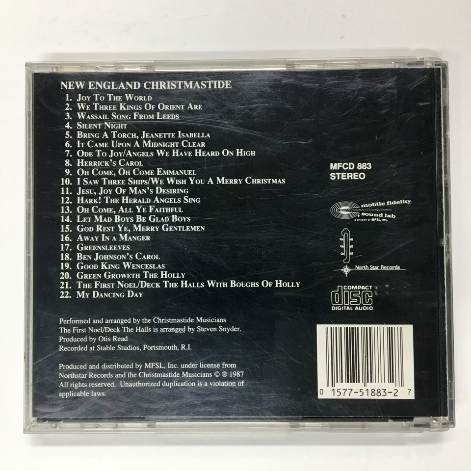 New England Christmastide (CD, Mobile Fidelity Sound Lab) Disc Made in ...