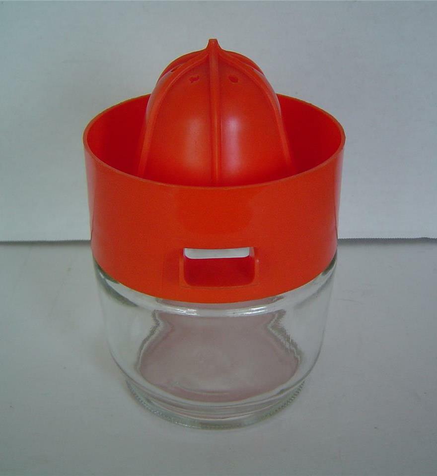 Vtg GEMCO 2 Piece Juicer Juice Reamer Orange/Lemon Squeezer Glass Jar ...