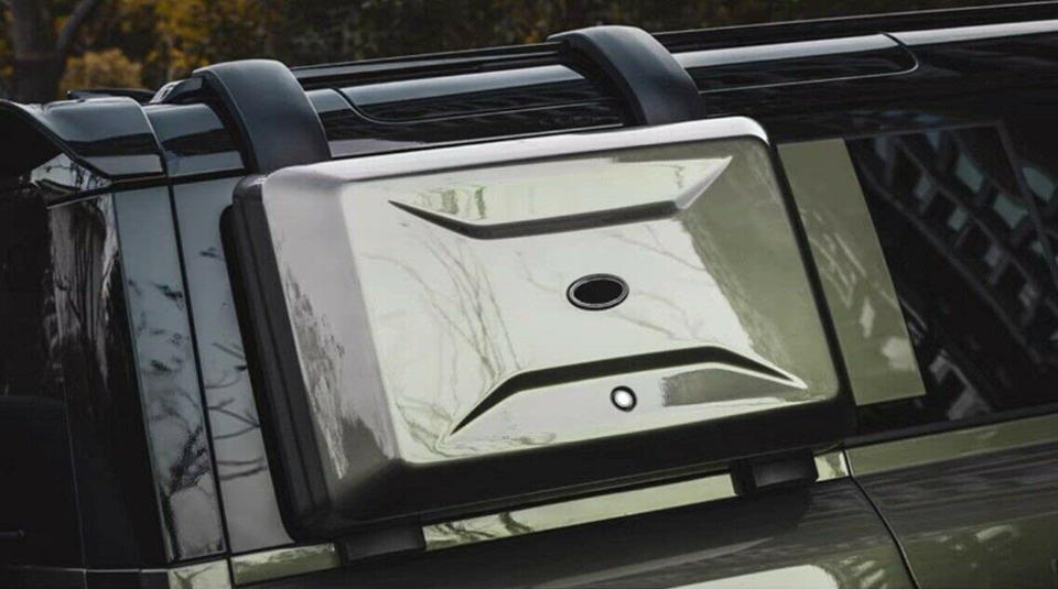 Pangea Green Exterior Side Mounted Gear Box Carrier Fits for Defender ...
