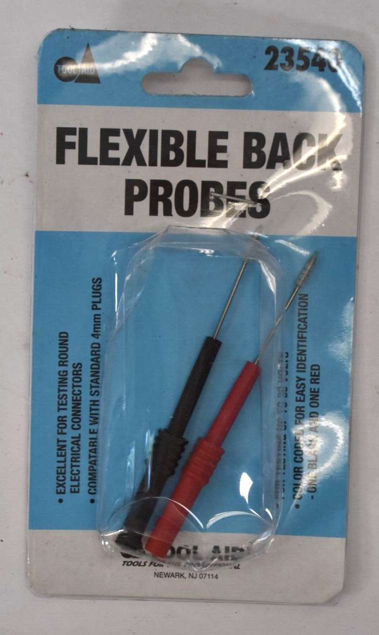 Tool Aid Flexible Back Probes 23540 Red/Black Compatible With Standard ...