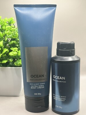 Bath & Body works men’s OCEAN Body cream & Deodorizing Spray NEW | eBay