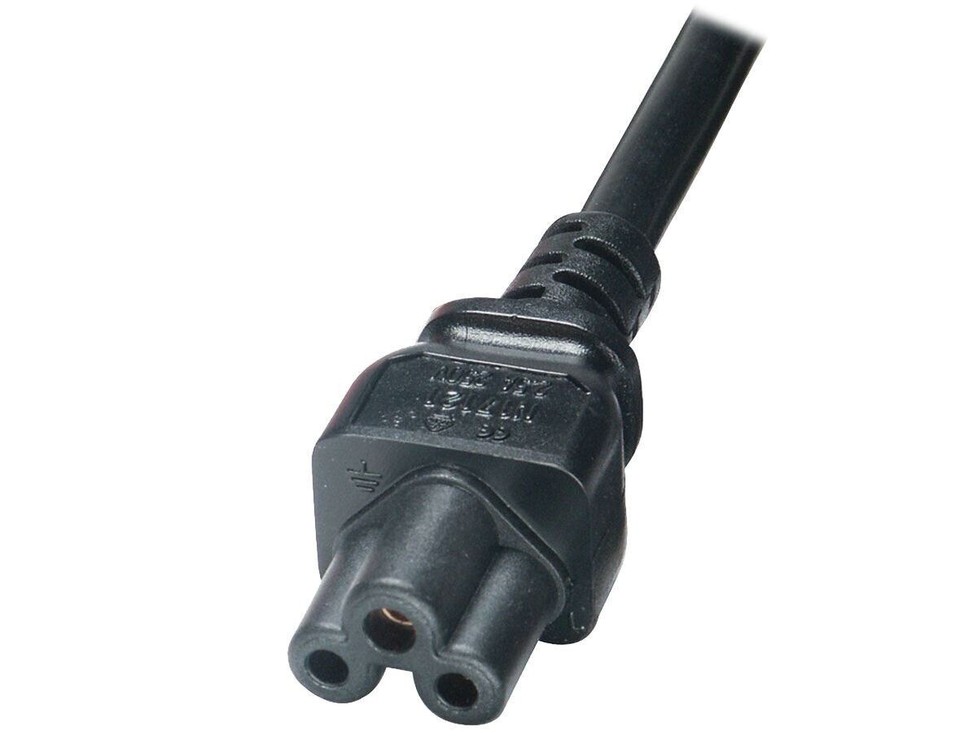 1m Long UK Plug to C5 Clover Leaf Power Cable Cloverleaf Mains Lead ...