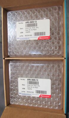 * 1000 PACK NEW Phenomenex AR0-3600-13 Verex Snap 2mL Clear33 Vials | eBay
