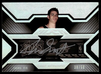 BK Jason Smith 2007-08 UD Black Ticket Autographs 38/50 Philadelphia ...