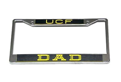 UCF DAD Metal Silver License Plate Frame Engraved , Can Be Custom Made ...