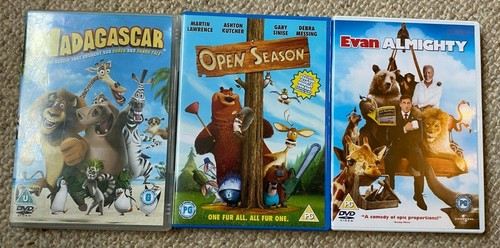 Bundle Job Lot Children's DVD Films x3 Madagascar, Open Season, Evan ...