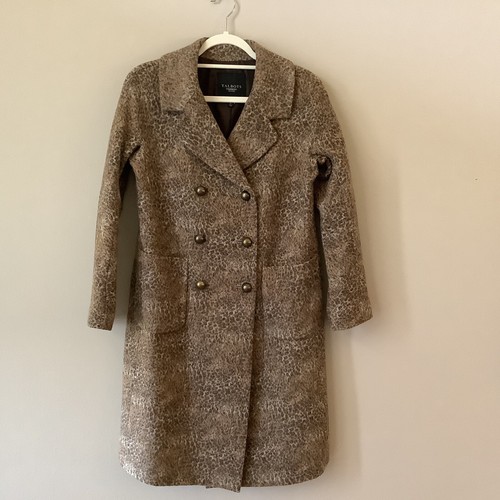 Talbots Double Breasted Leopard Animal Print Wool Blend Winter Coat Women’s 6 P | eBay