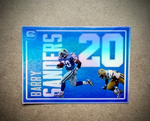 Football Sports Card Themed Barry Sanders Holographic Sticker - Blue | eBay