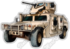 Humvee US Army Tank Military Hummer Vehicle Car Bumper Vinyl Sticker ...