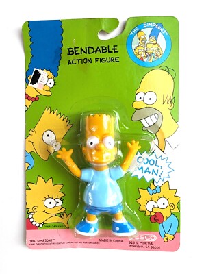 NEW The Simpsons Bart Simpson Jesco 1990 Bendable Figure, Factory ...
