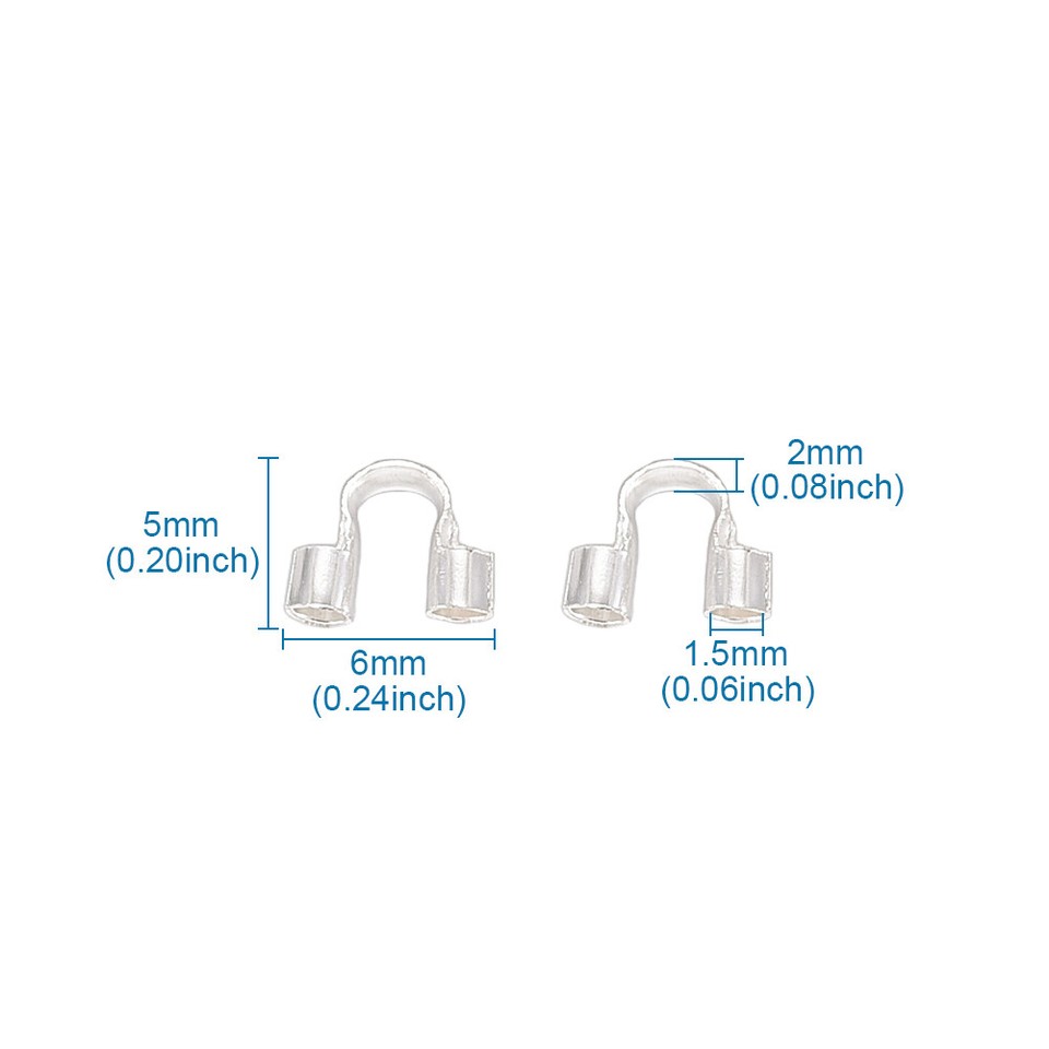 180pcs/Box Brass Wire Guardian String Loop Guard Protectors Findings ...