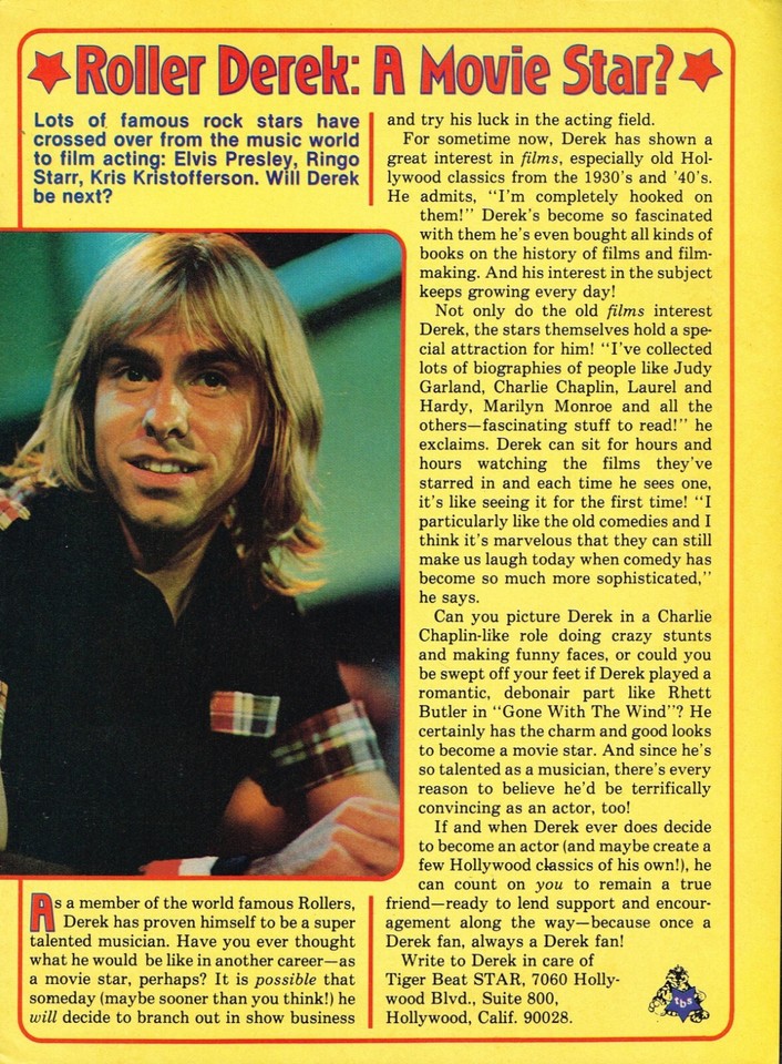 Lance Kerwin - Kevin Brophy - Derek Longmuir 11" x 8" Teen Mag Pinup ...