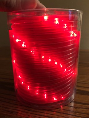 Micro Mini Red LED Rope Lights 18 ft Length, 67 Lights ~ New in Sealed ...