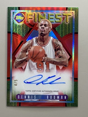2023-24 Topps Finest NBA Dennis Rodman Chicago Bulls- Flashback Auto /5 ...