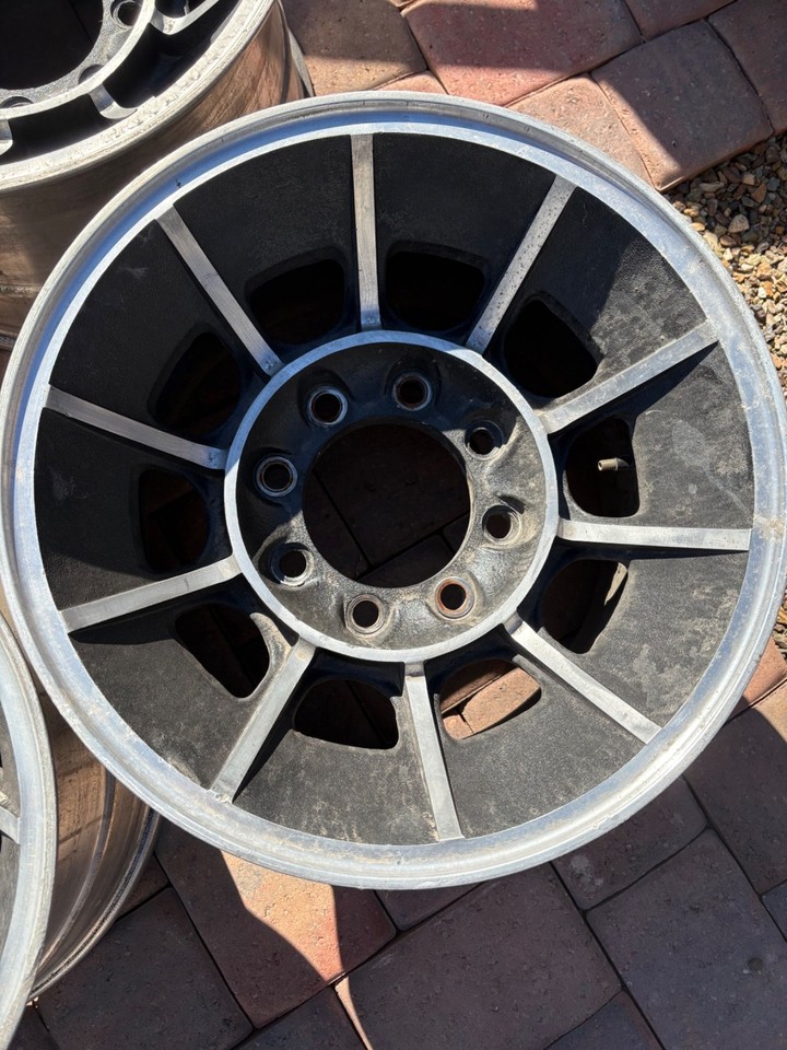 SET of 4 Vintage 8-Lug VECTOR Wheels Ford Chevy Dodge 4x4 3/4 Ton 16.5 ...