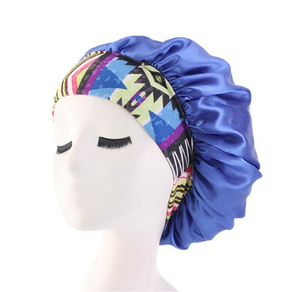 Women Hairdressing shower Hat Reusable Satin Sleep Hair Head Cover ...