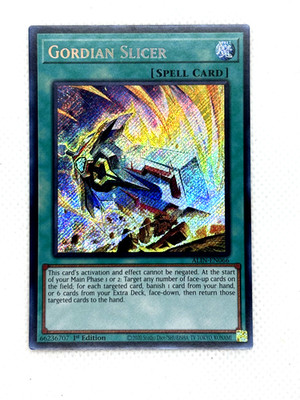 Gordian Slicer (ALIN-EN066) - Secret Rare - Alliance Insight YuGiOh Card | eBay